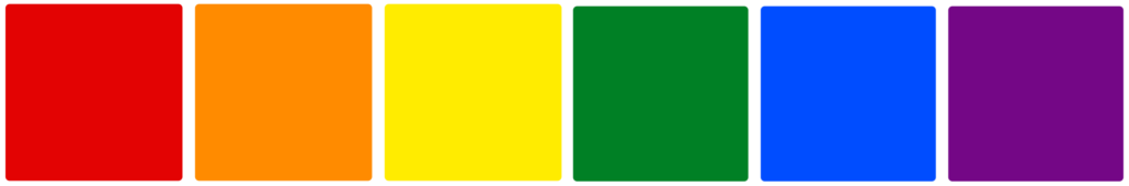 Rainbow Flag Color Codes - Hex, RGB and CMYK Color Codes