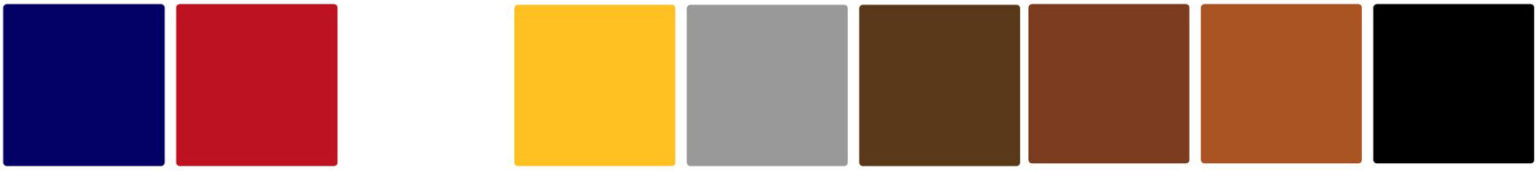 American Samoa Flag Color Codes - Hex, RGB and CMYK Color Codes